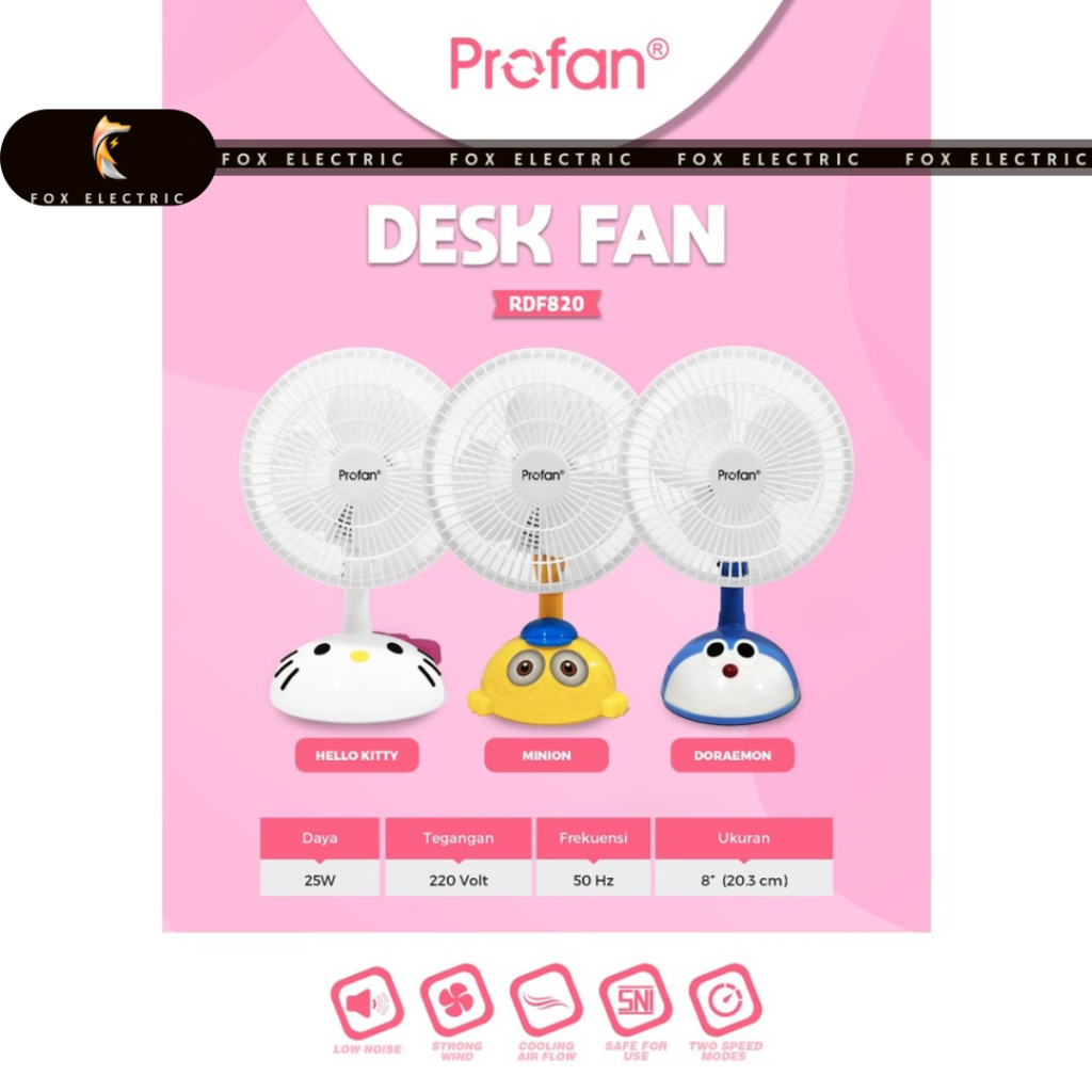 Profan character desk fan / profan table fan / 8 inch profan SNI fan | Shopee Malaysia