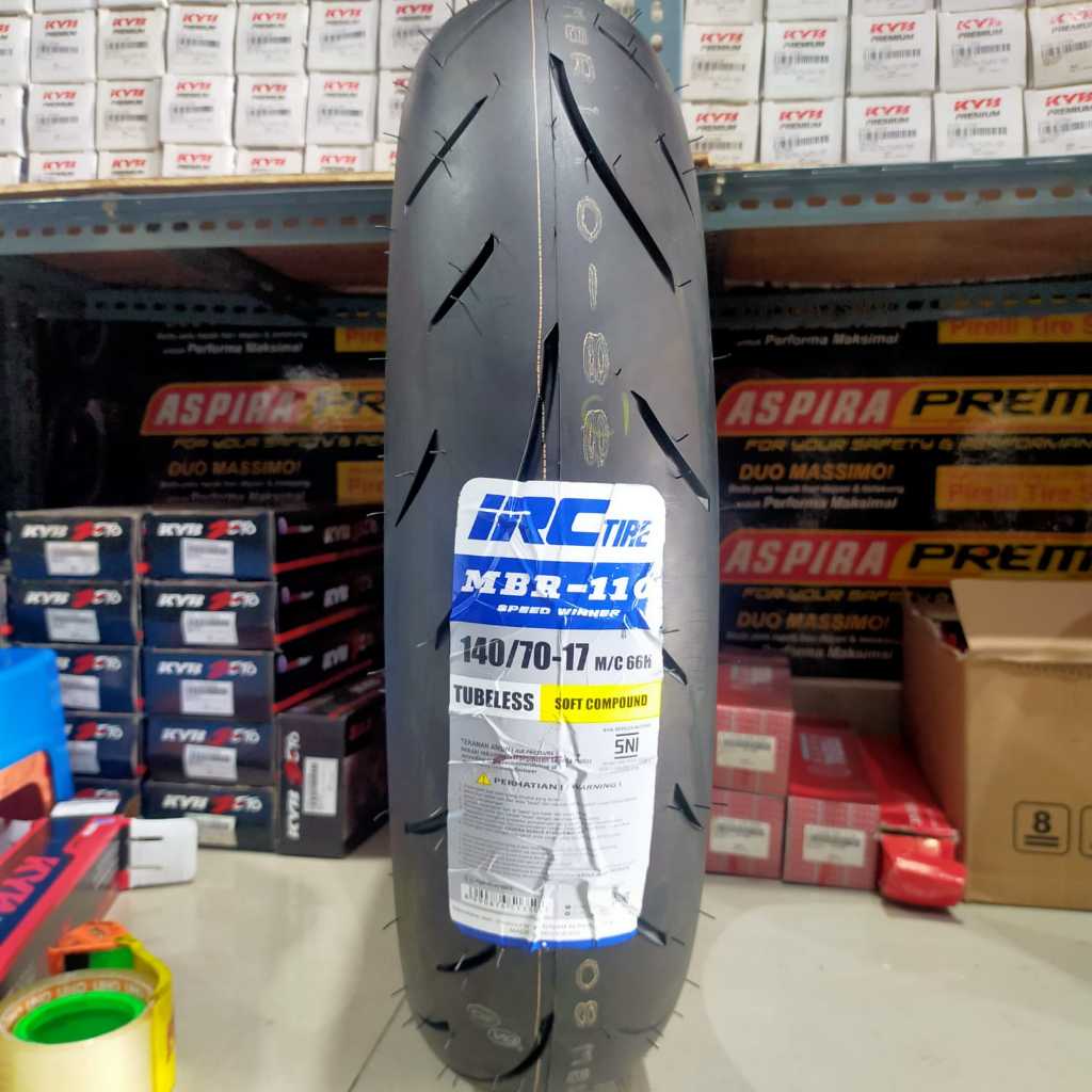 Irc Motorcycle Tire MBR-110 140/70-17 Tubeless Soft Compound Ring 17 ...