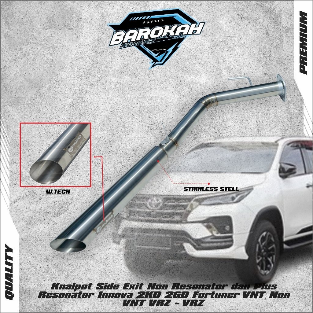 Side Exit Non Resonator Exhaust and Plus Resonator Hilux 2KD 2GD Hilux ...