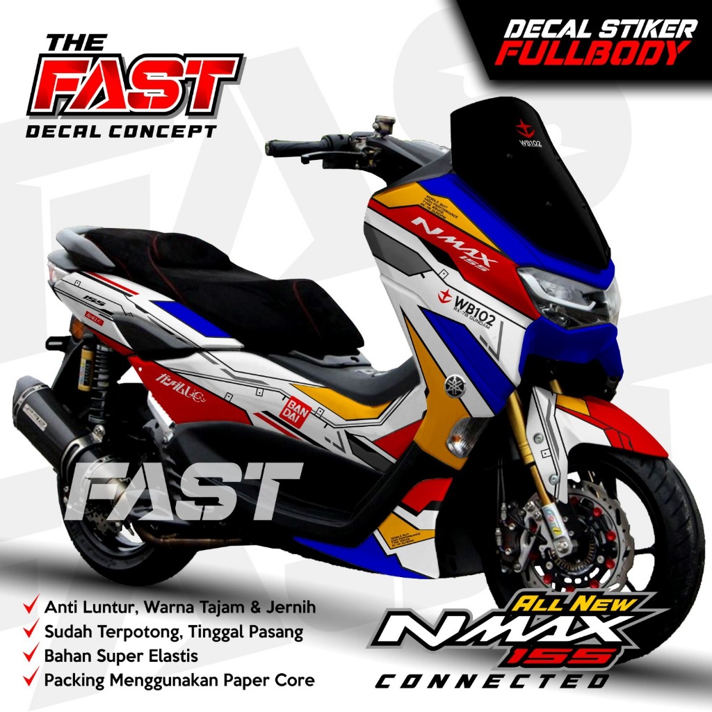 (Anti Fade) Decal Sticker nmax new Sticker Yamaha nmax 155 new Fullbody ...