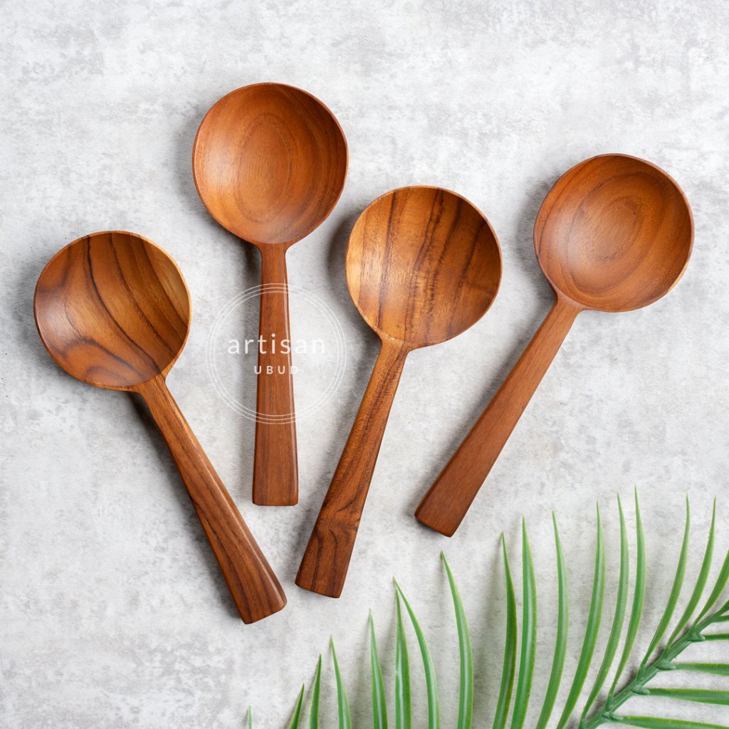 Radhika - Teak Wood Spoon / Teak Wood Rice Spoon / Teak Wood Rice Ladle ...