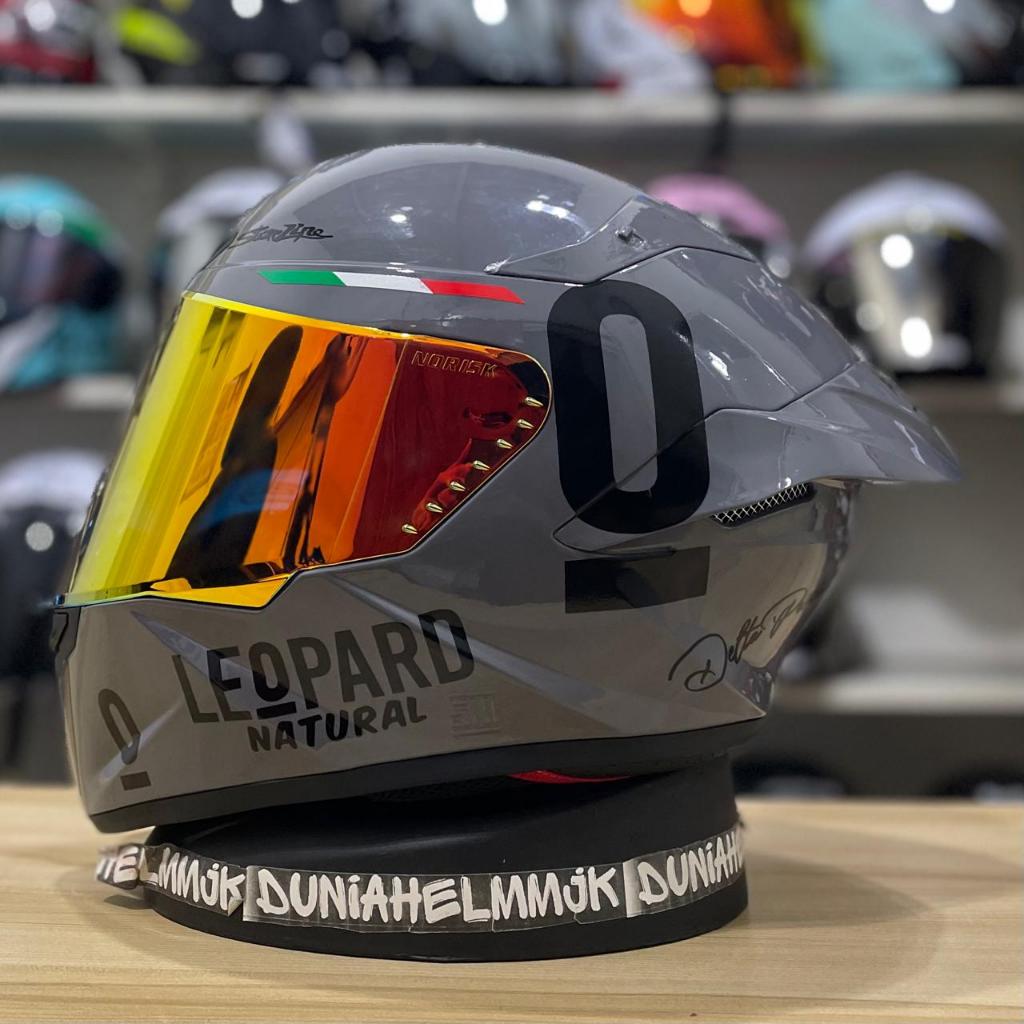 Full Face Helmet MLA TTC/TT Course Leopard Redbull Handsome Package SNI ...