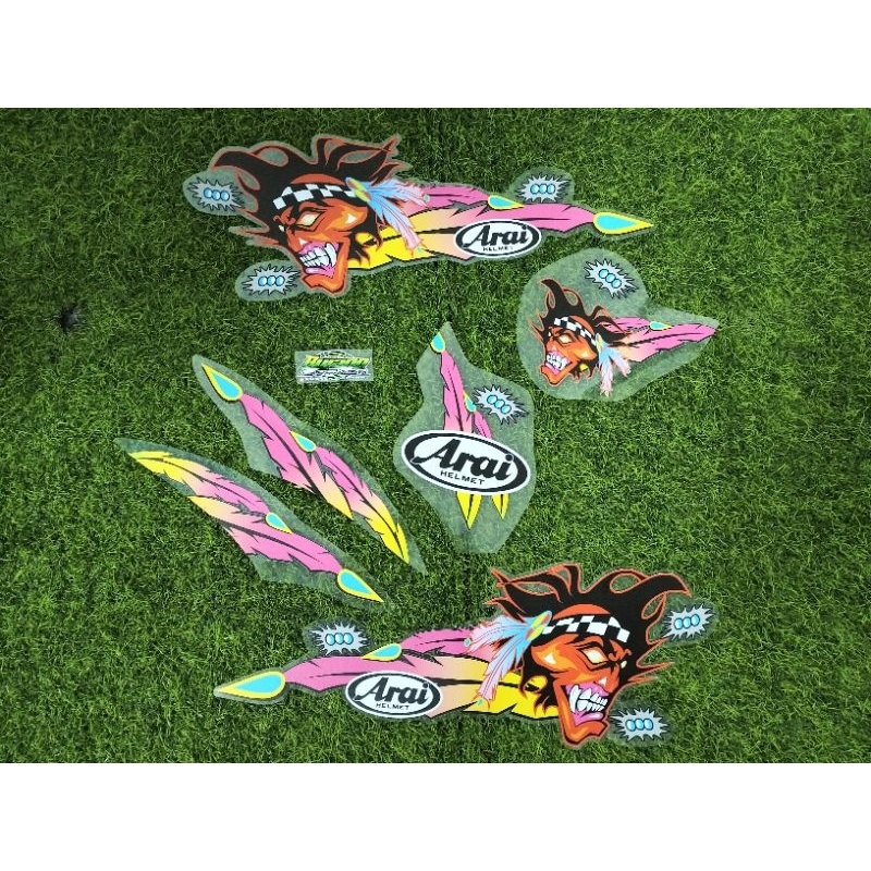 Striping STICKER VESPA MATIC PRIMAVERA Transparent CUSTOM Latest ARAI ...