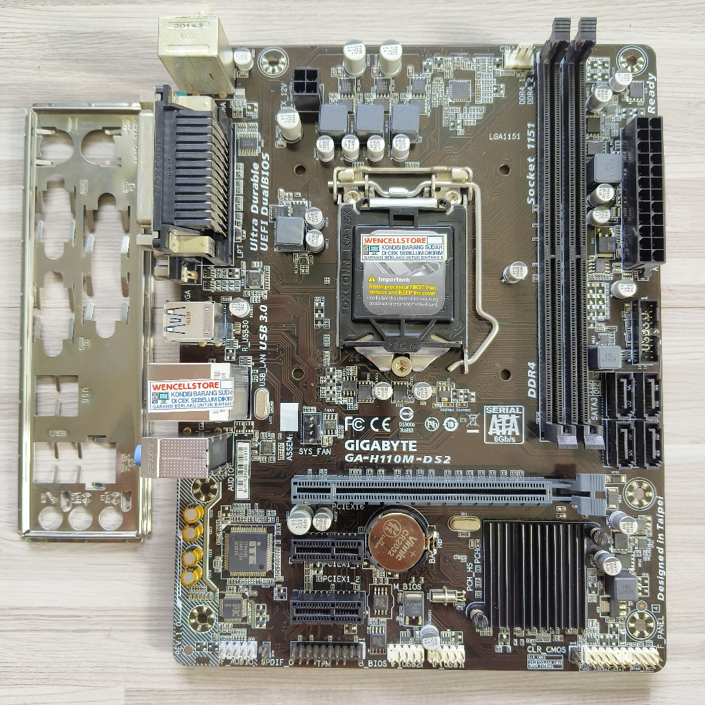 Mainboard GIGABYTE GA-H110M-DS2 LGA 1151 DDR4 GEN6 & GEN7 MICRO ATX ...