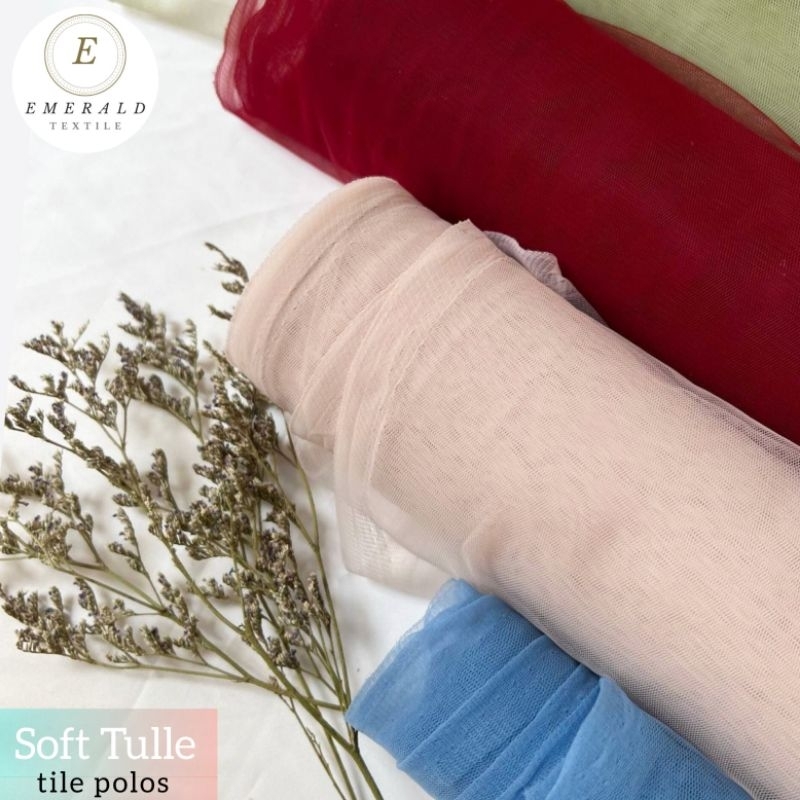 1 Roll Soft Tulle Fabric / Premium Plain Tile Fabric / Plain Tulle ...
