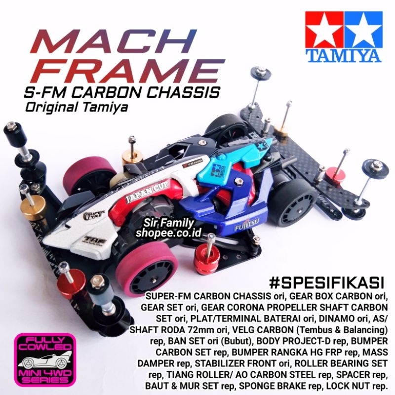 Original Tamiya Mini 4WD _ Tamiya Side Damper SFM Chassis _ Tamiya SFM ...