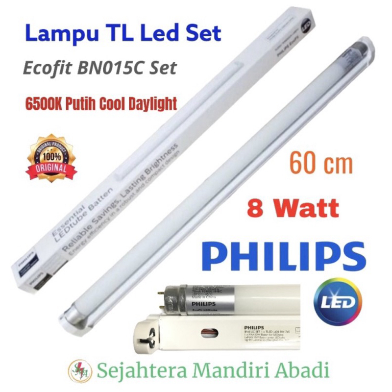 Bn015c Set 1xTL LED 8watt Philips 60cm TL LED Set Ecofit | Shopee Malaysia