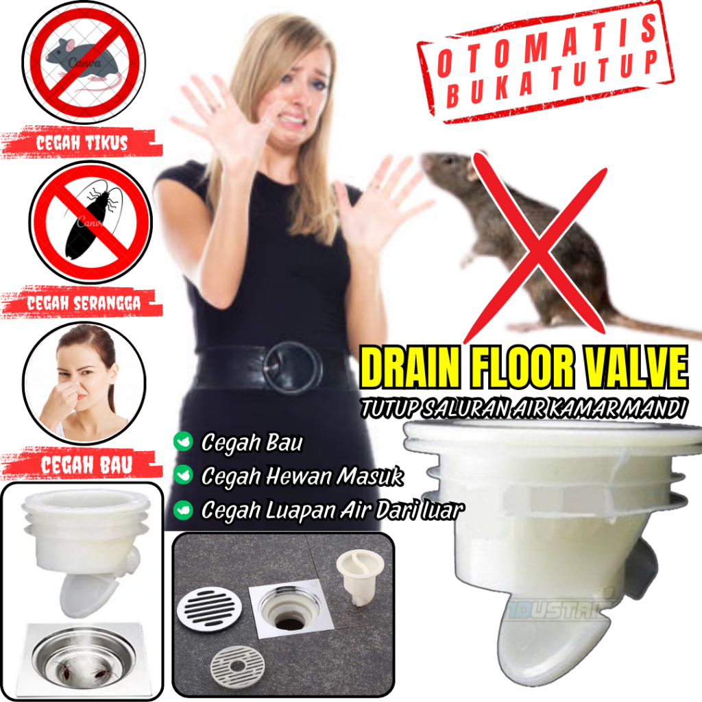Anti-animal Entry Cover Bathroom Drain Open and Close Automatic Floor ...