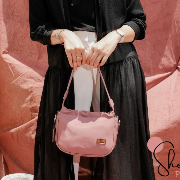 Sheina Navy Blue - Women's Sling Bag Pink Color Premium Synthetic ...