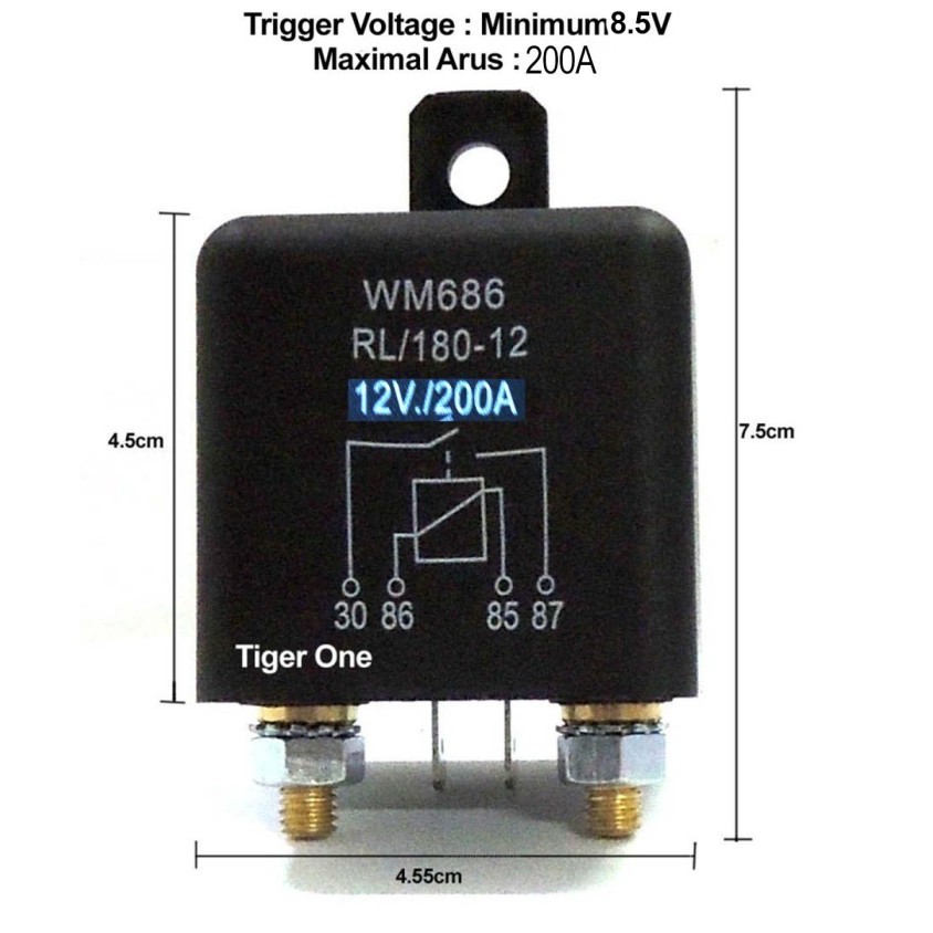 Solenoid relay relay 12V 200A WM686 relay large ampere Dual Functions ...
