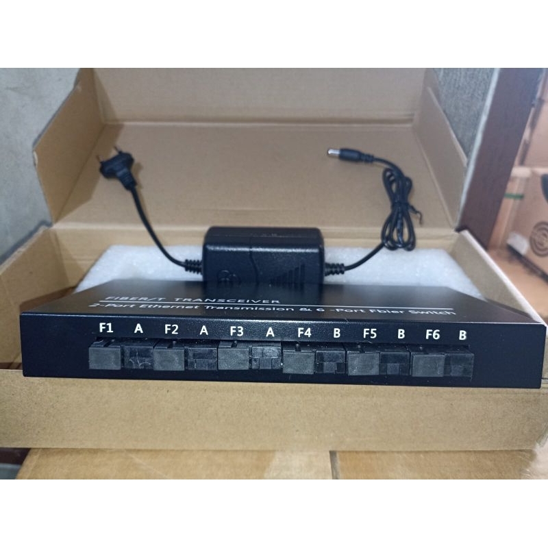 Htb 6fo 2Lan Fiber Optic Switch Media Converter Gigabit 6 FO 2 Lan 6SC ...