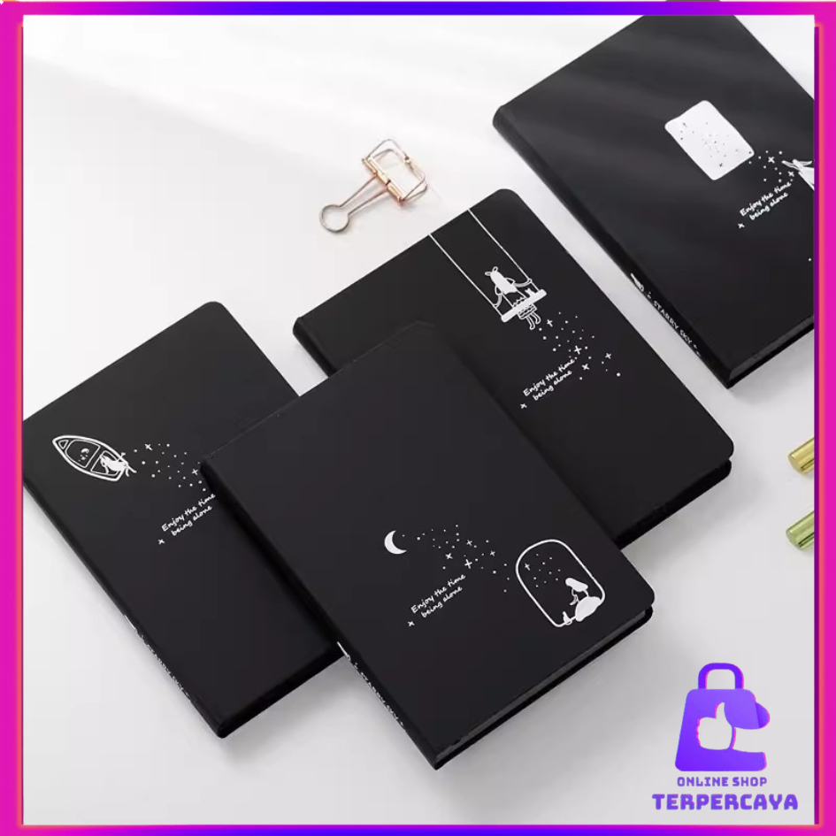 HITAM Ost Black Notebook Contents 28 Sheets Black Paper Notebook Size ...