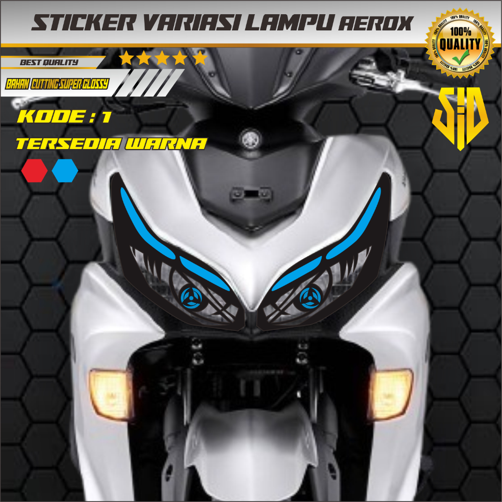 Aerox HEADLIGHT VARIATION STICKER / NEW AEROX LIGHT STICKER STICKER ...