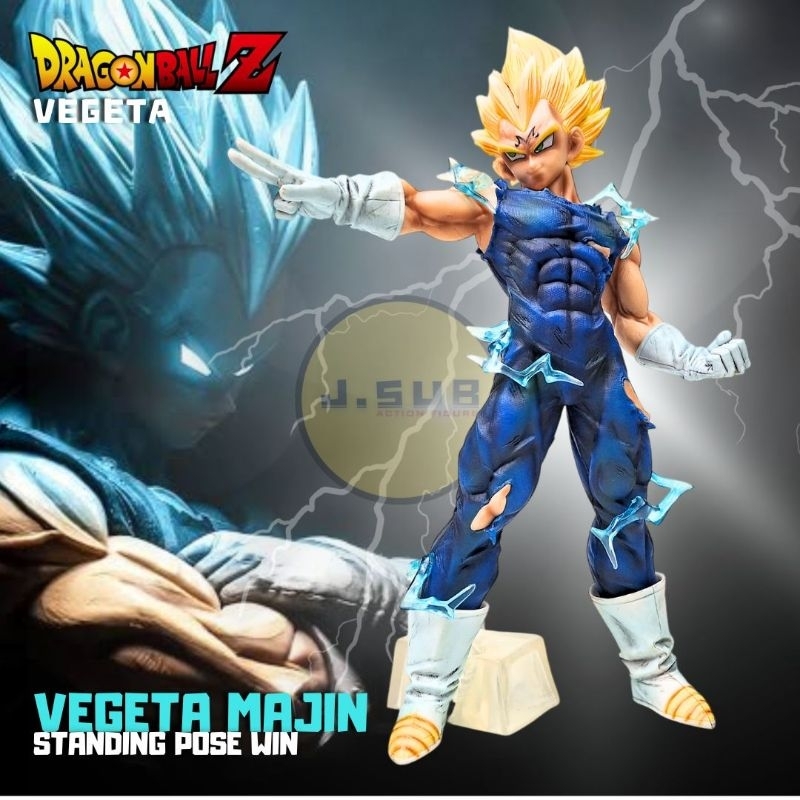 Action Figure Vegeta Majin Statue Dragonball DBZ Standing Pose Win ...