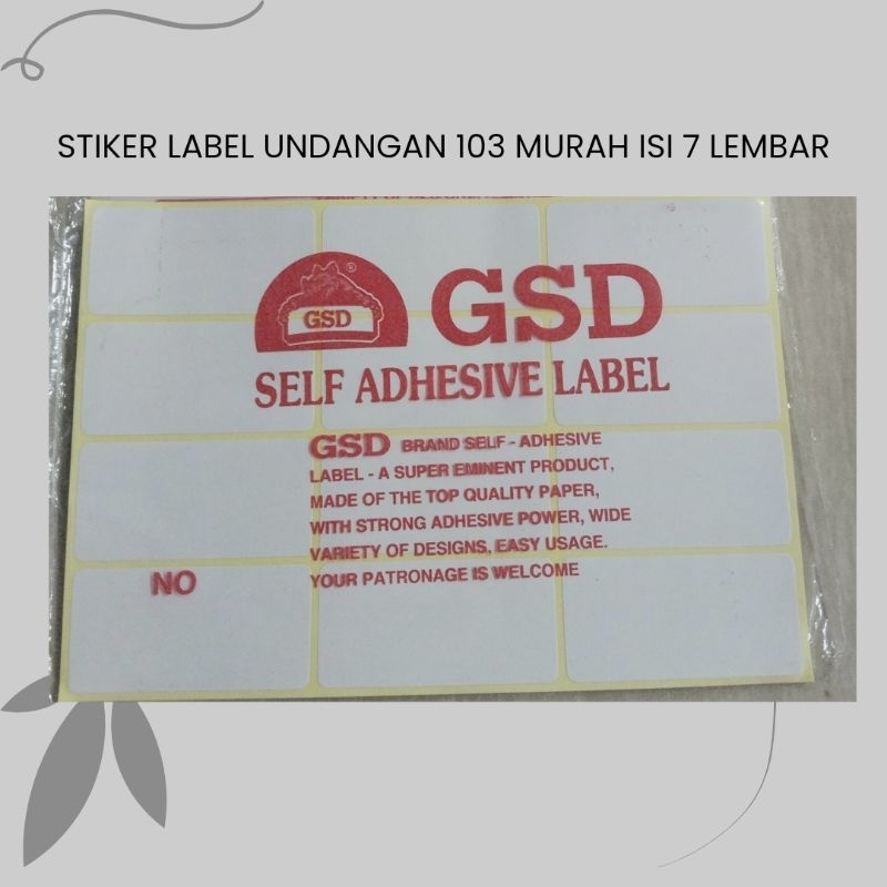 Invitation Label Sticker 103 Contents 7 Sheets | Shopee Malaysia