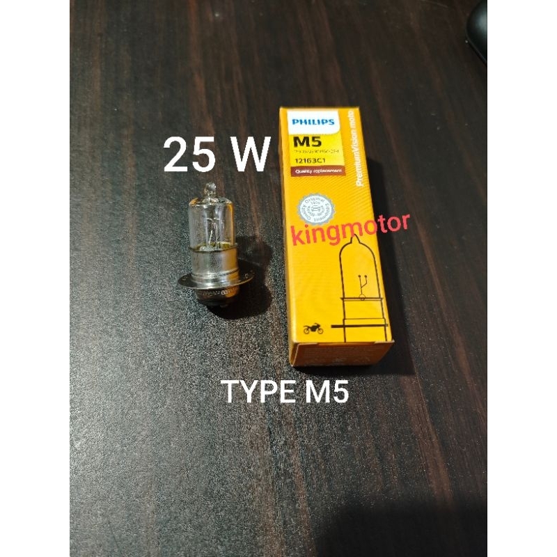 PHILIPS HEADLIGHT BULB BULB 25 WATT 25W TYPE M5 ORIGINAL ORIGINAL ...