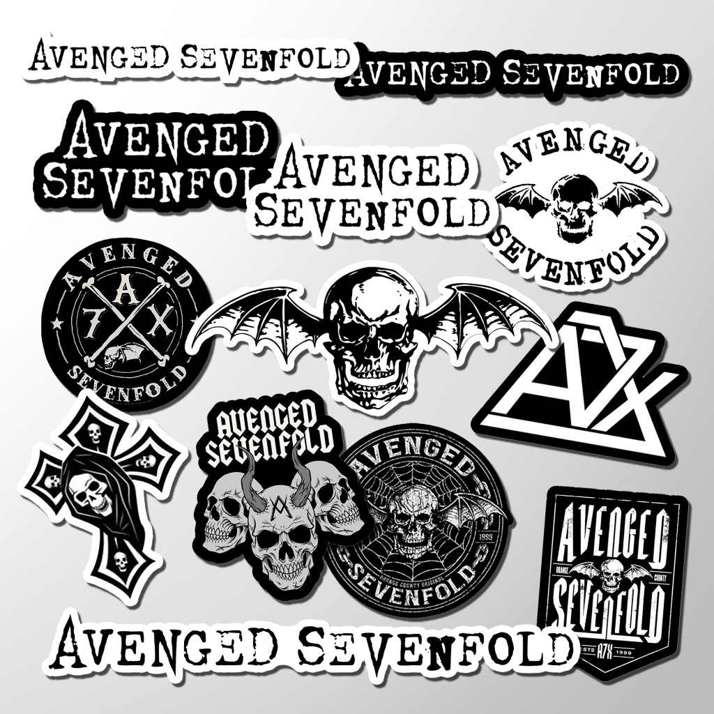 Rock BAND Sticker A7X SEVENFOLD CAS | Waterproof ANTI-Fade Fund Back ...