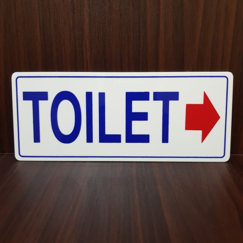 Acrylic Right TOILET Direction Board | Shopee Malaysia