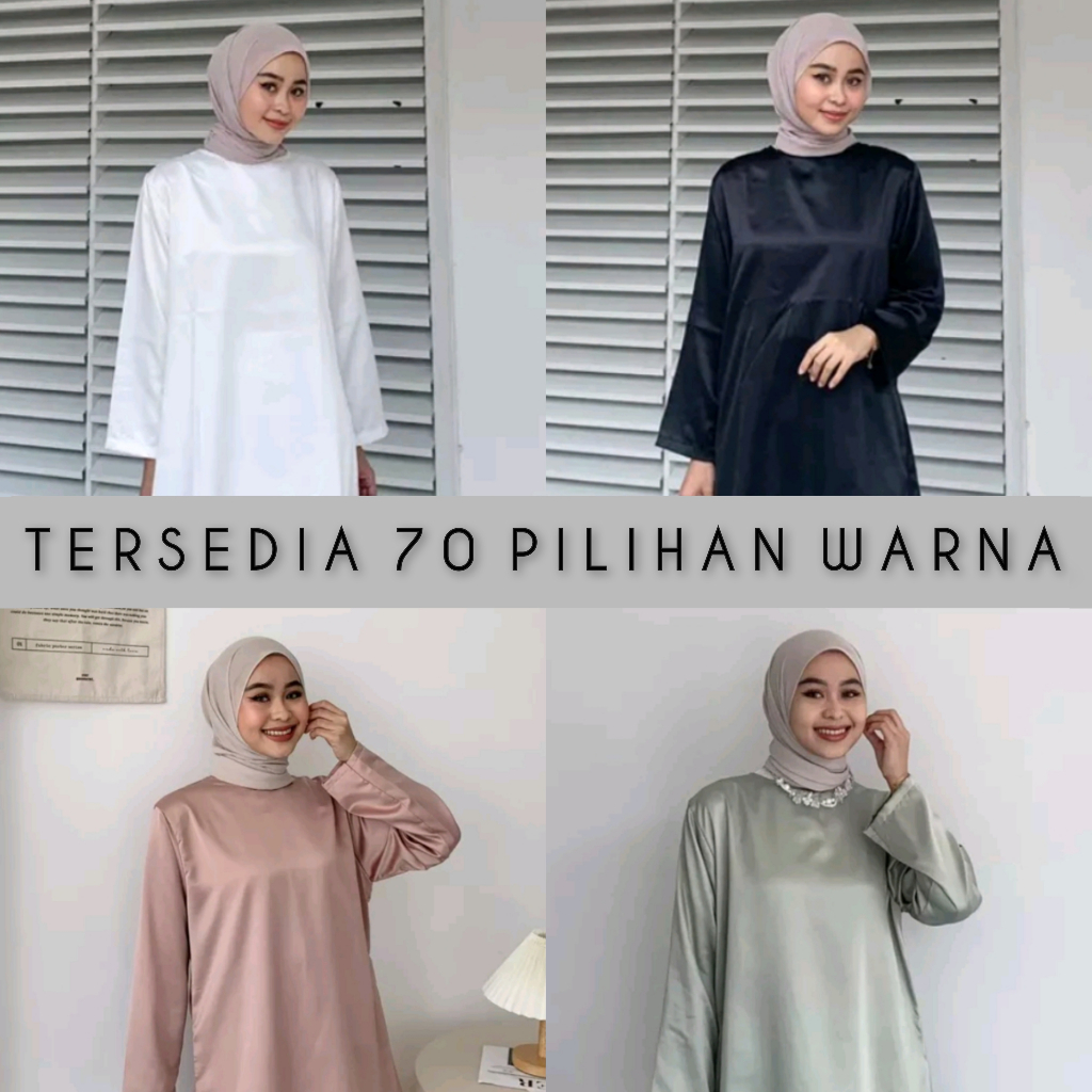 KEMEJA Inner Blouse 70 Color Options/Inner Cuff Shirt Long Sleeve ...