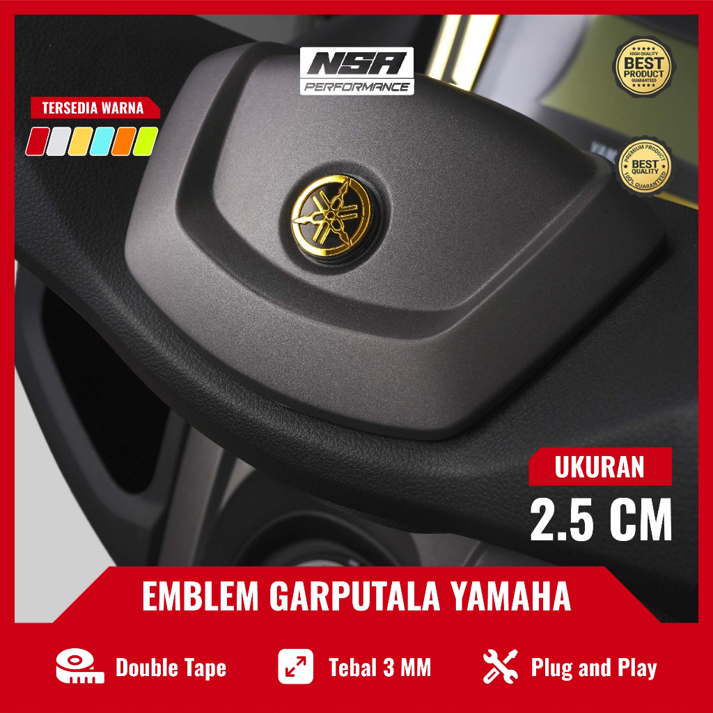 Nsa YAMAHA LOGO SIZES 1,8 CM AND 2.5 CM EMBLEM embossed GARBUTALA LOGO ...