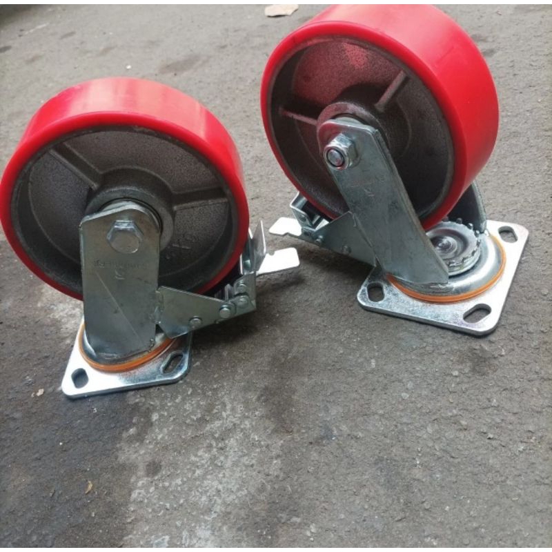 Showcase Wheel/PU Trolley Wheels 5 inch HEAVY DUTY Iron Wheels | Shopee ...