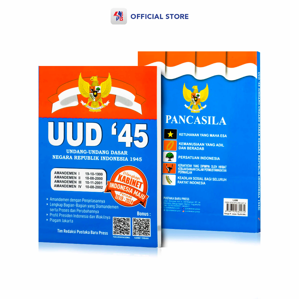 Uud 1945 Large (14x20) HVS Equipped With Advanced Indonesian Cabinet ...