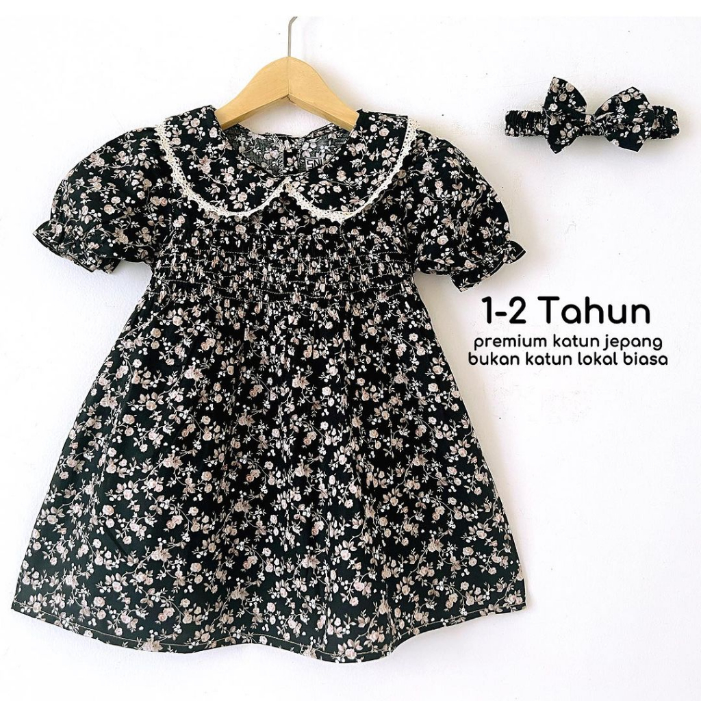Children's Floral Bandana DRESS DRESS Suits Cute Kids KIM bear DRESS ...