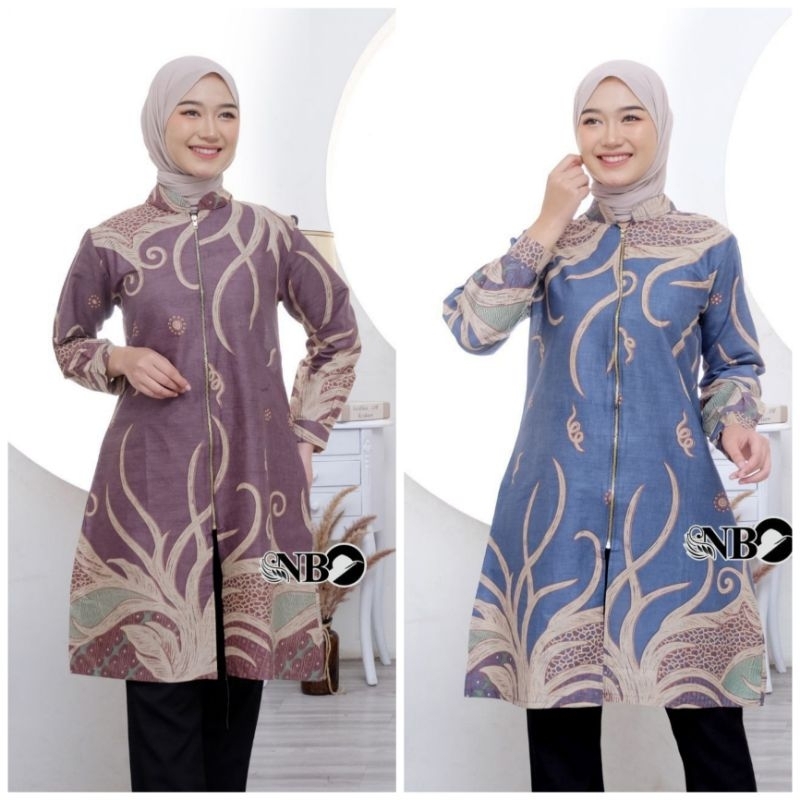 Modern Women's Batik Tunic jumbo Women's Batik Dress | Shopee Malaysia