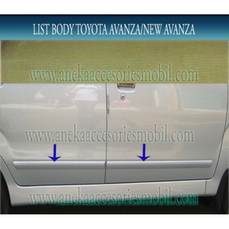 List Body/Side Body Molding Color/Side Car Color Toyota Avanza | Shopee ...