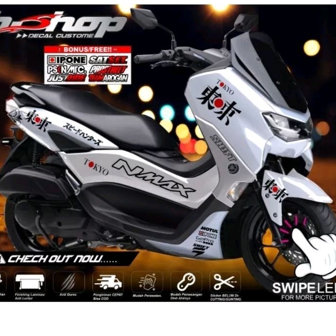 Sticker decal nmax new full body motif Tokyo Japan Variation | Shopee ...