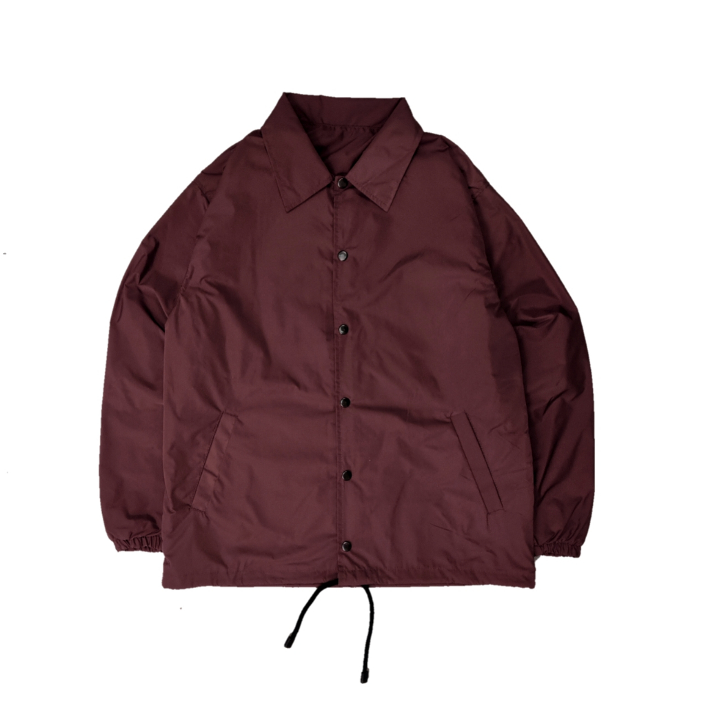 Marroon Color Unisex Plain Waterproof Coach Jacket | Shopee Malaysia