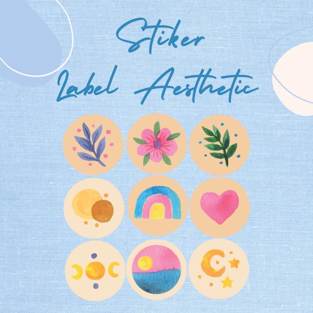 Aesthetic Label Stickers | Round Packaging Stickers | Aesthetic Seal ...