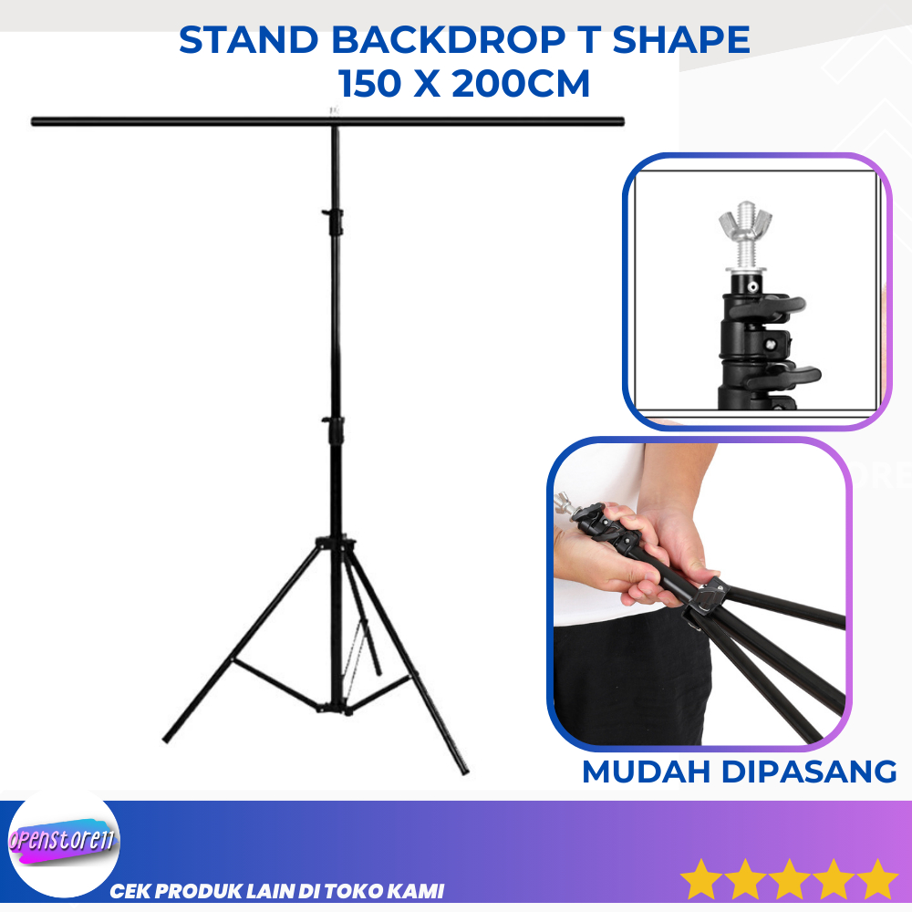 Studio Backdrop Stand T Shape 150x200cm | Shopee Malaysia