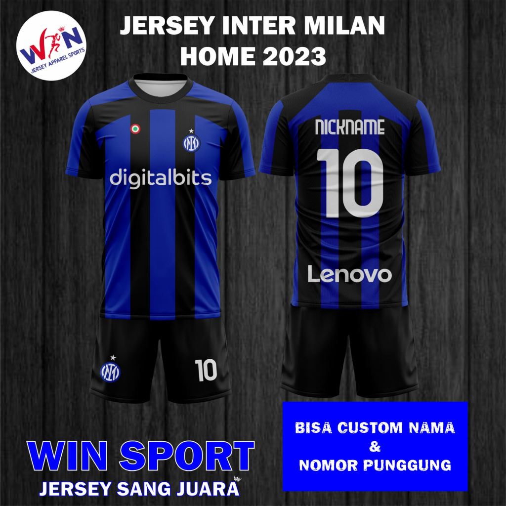 Latest INTER MILAN HOME Football Jersey Set 2022-2023 UEFA Champions ...