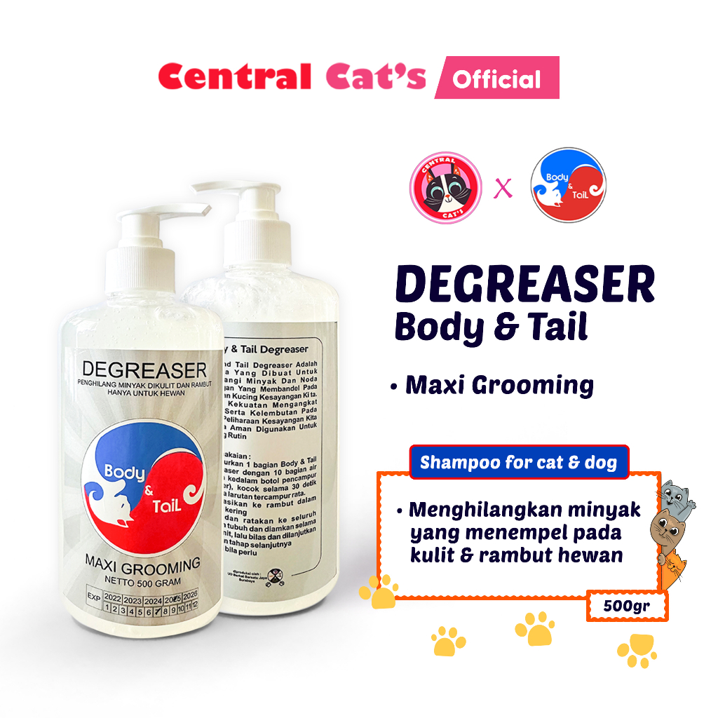 Body & Tail Degreaser Maxi Grooming 500gr Cat & Dog Shampoo | Shopee ...