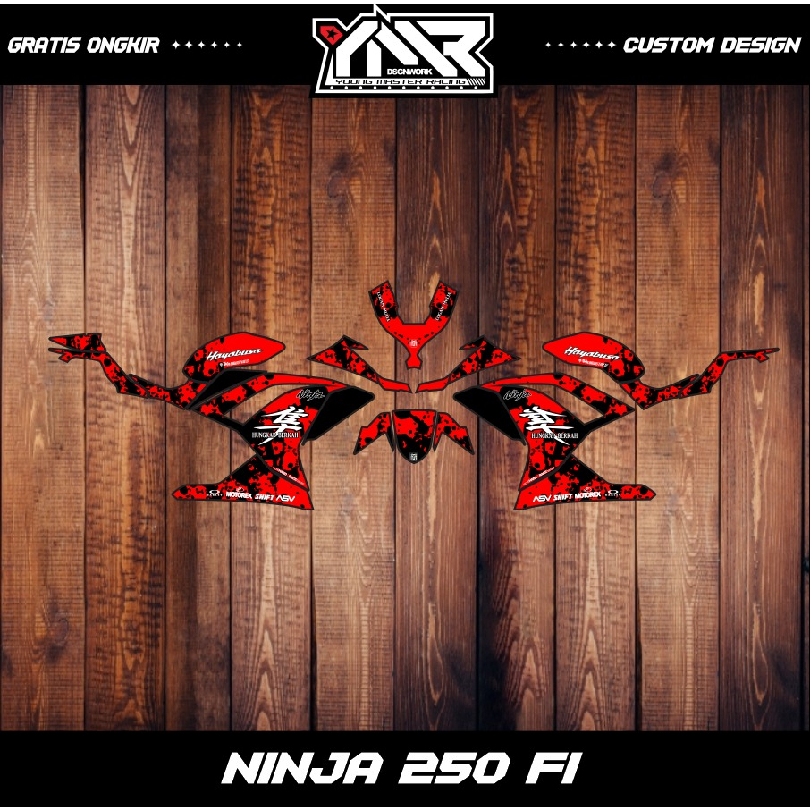 Decal Ninja FI 250 Sticker Full Body Sticker Kawasaki Ninja FI 250 CC ...