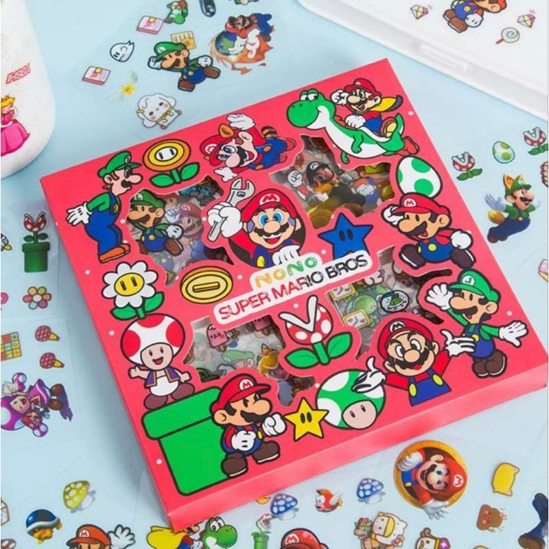 [PIKA] Nono MARIO BROS STICKERS CONTENTS 100 SHEETS - WATERPROOF ...