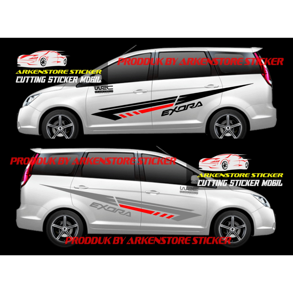 Proton exora car side body sticker list cutting exora car stickers ...