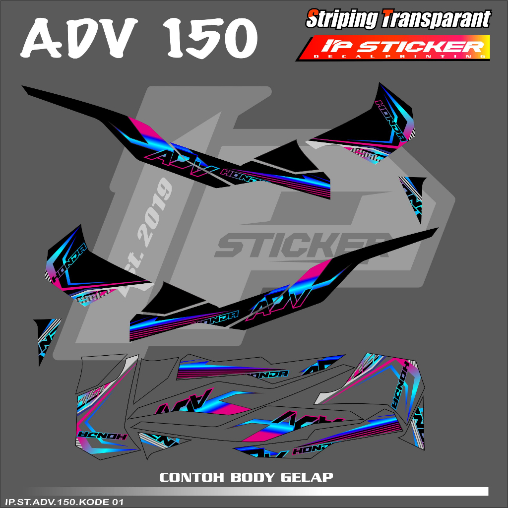 Adv 150 Motorcycle STRIPING Sticker HONDA ADV 150 Sticker LIST Sticker ...