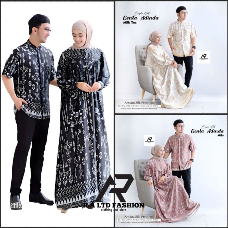 KEMEJA Couple Muslim Clothes Couples Robes and Men's Shirts for ...