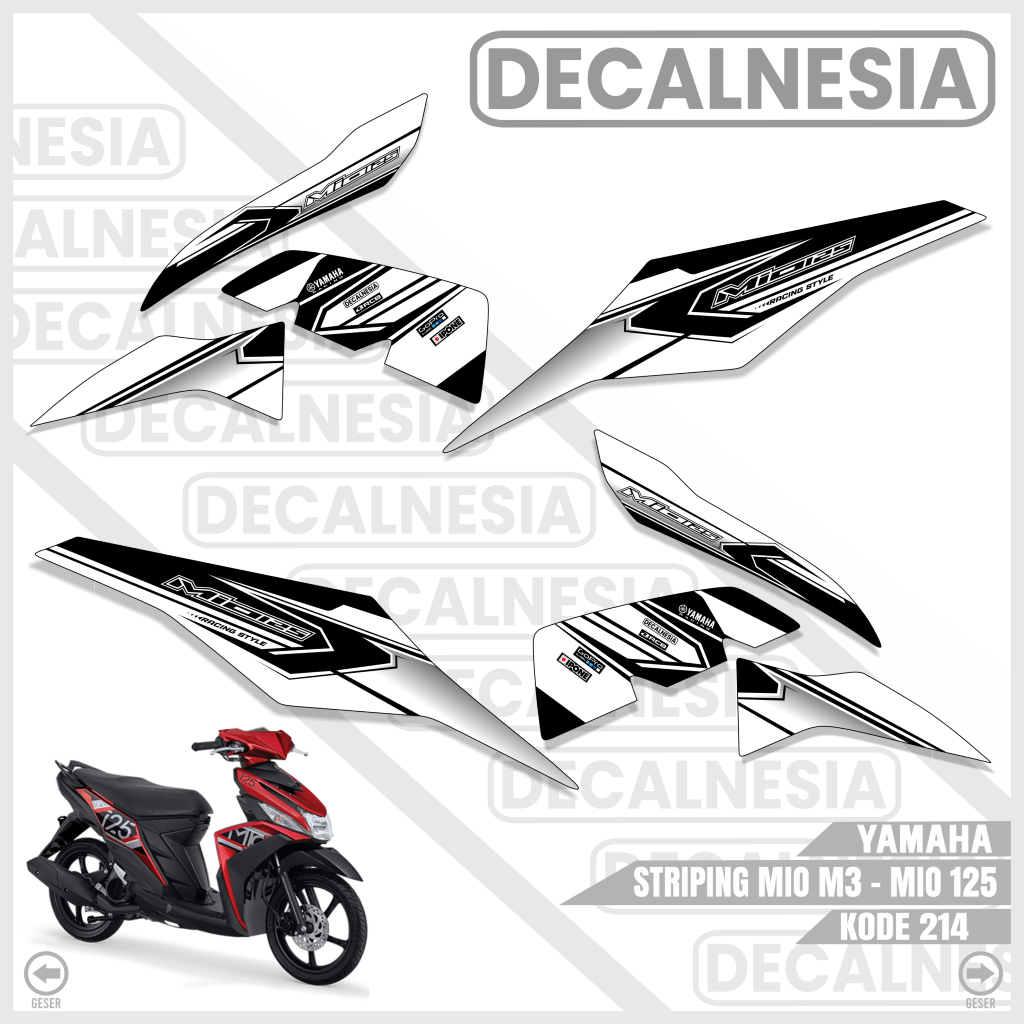 Striping Sticker Mio M3 125 Z Variation Of Motorcycle Yamaha Racing ...