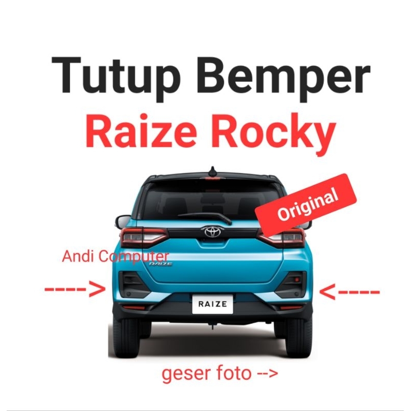 Original Rocky Raize Ori Rear Bumper Cover Garnish | Shopee Malaysia