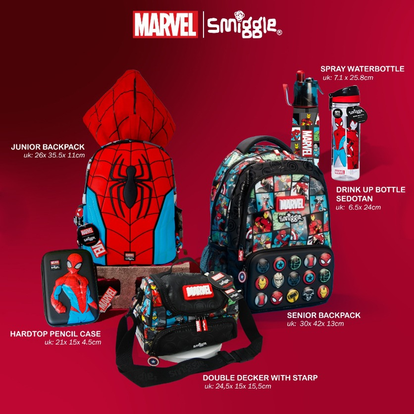 Smiggle X MARVEL SERIES BAGS/HARDTOP PC/WATER BOTTLE | Shopee Malaysia