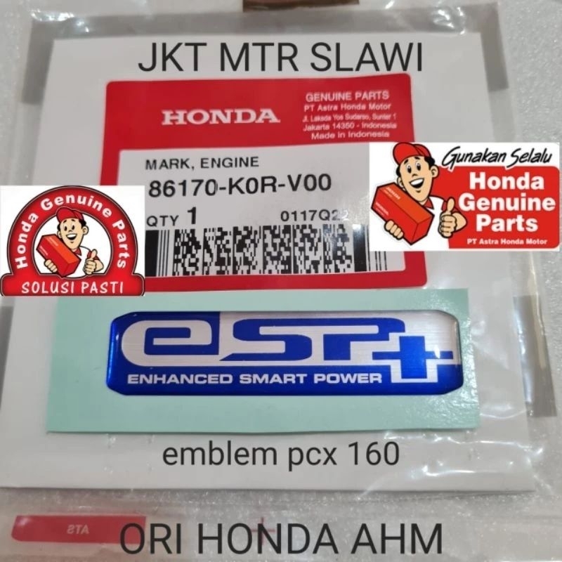 86170-K0R-V00 emblem esp pcx 160 emblem pcx 160 ORI Honda ahm original ...