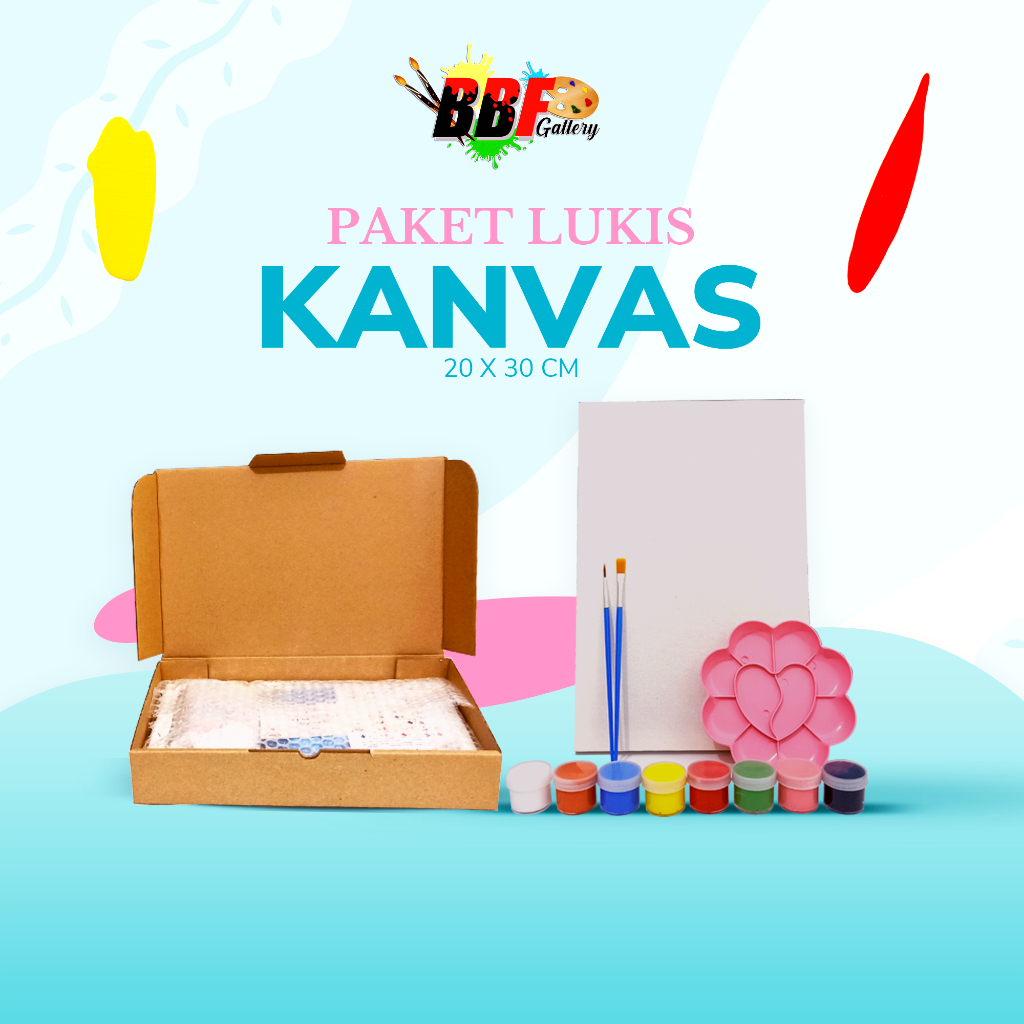 20x30 Canvas Painting Package Complete With Acrylic Paint Palette ...
