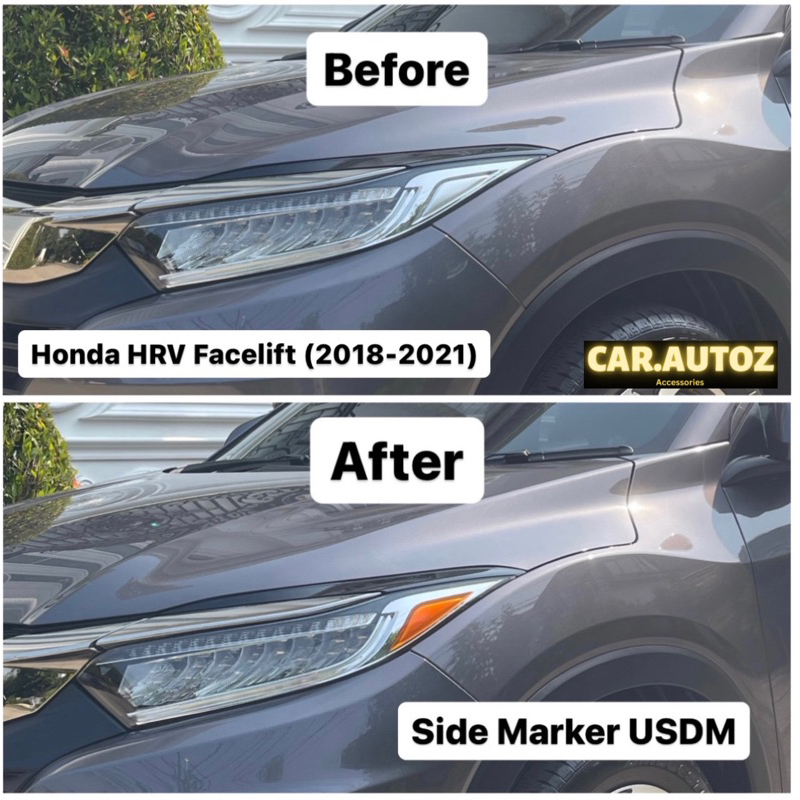 Orange Side Marker Sticker for Honda HRV Facelift 2018-2021 Headlights ...