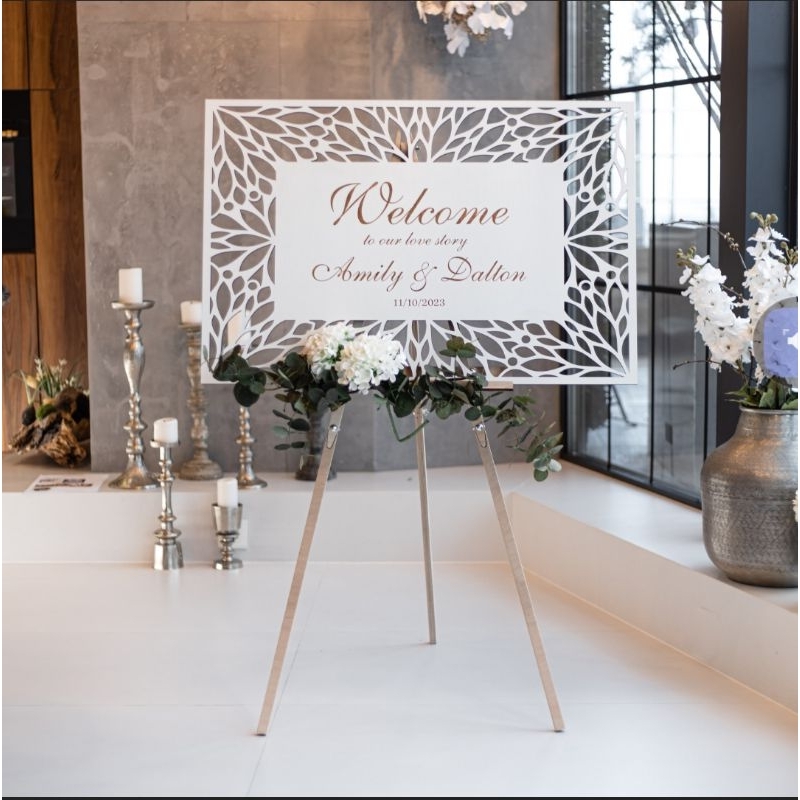 Wedding Photo Stand Painted Aesthetic Acrylic Stand / Wedding ...