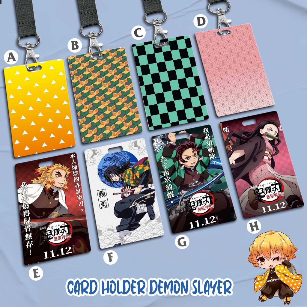 LANYARD CARD HOLDER Name Tag Demon Slayer E-money Brizzi Flazz MRT ...