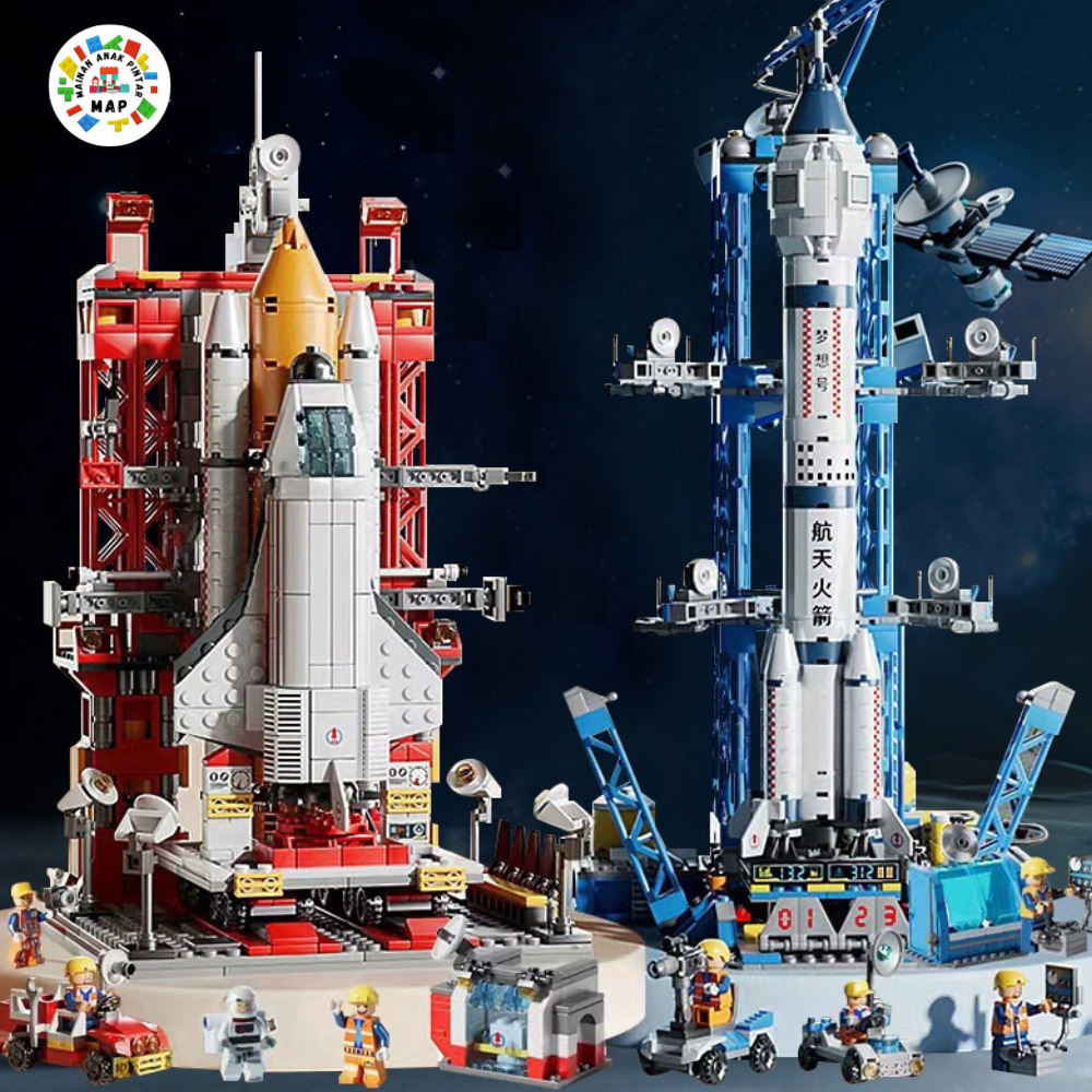 Space Shuttle Space Shuttle Rocket Launch Toy Block Dinosaur Shark 3D ...