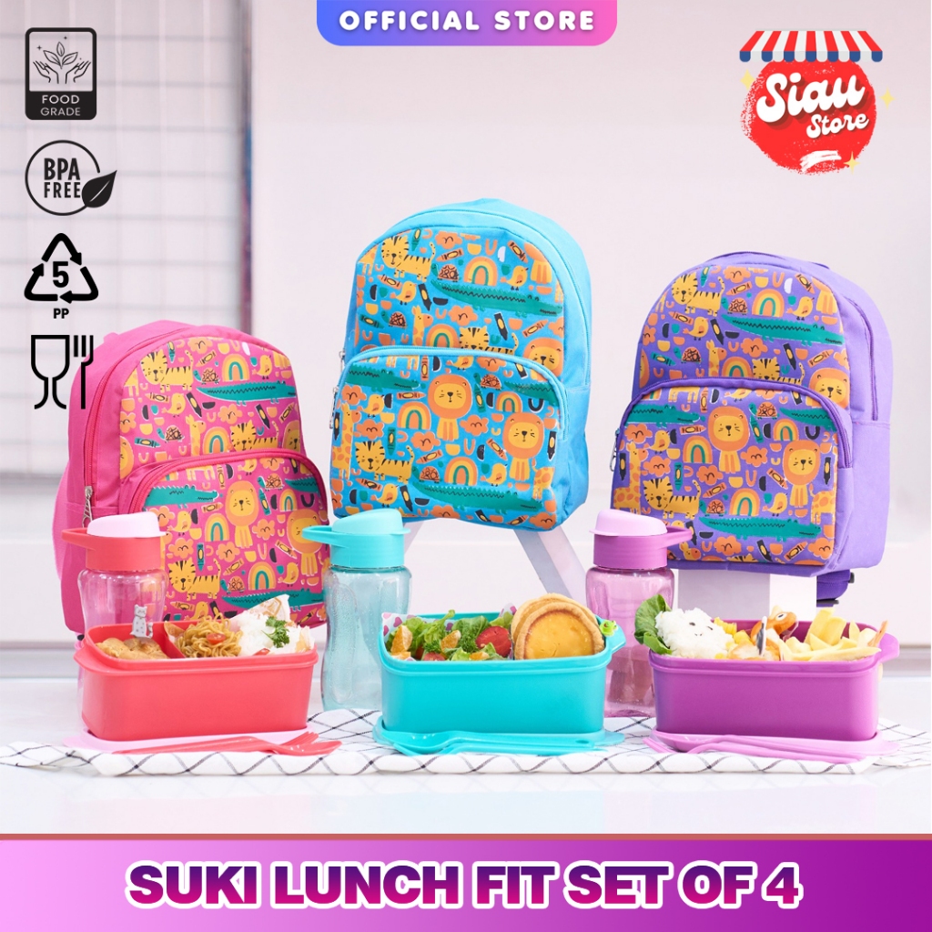 Siau STORE CPM SUKI LUNCH BOX SET OF 4pcs/ LUNCH BOX/ LUNCH Bag ...